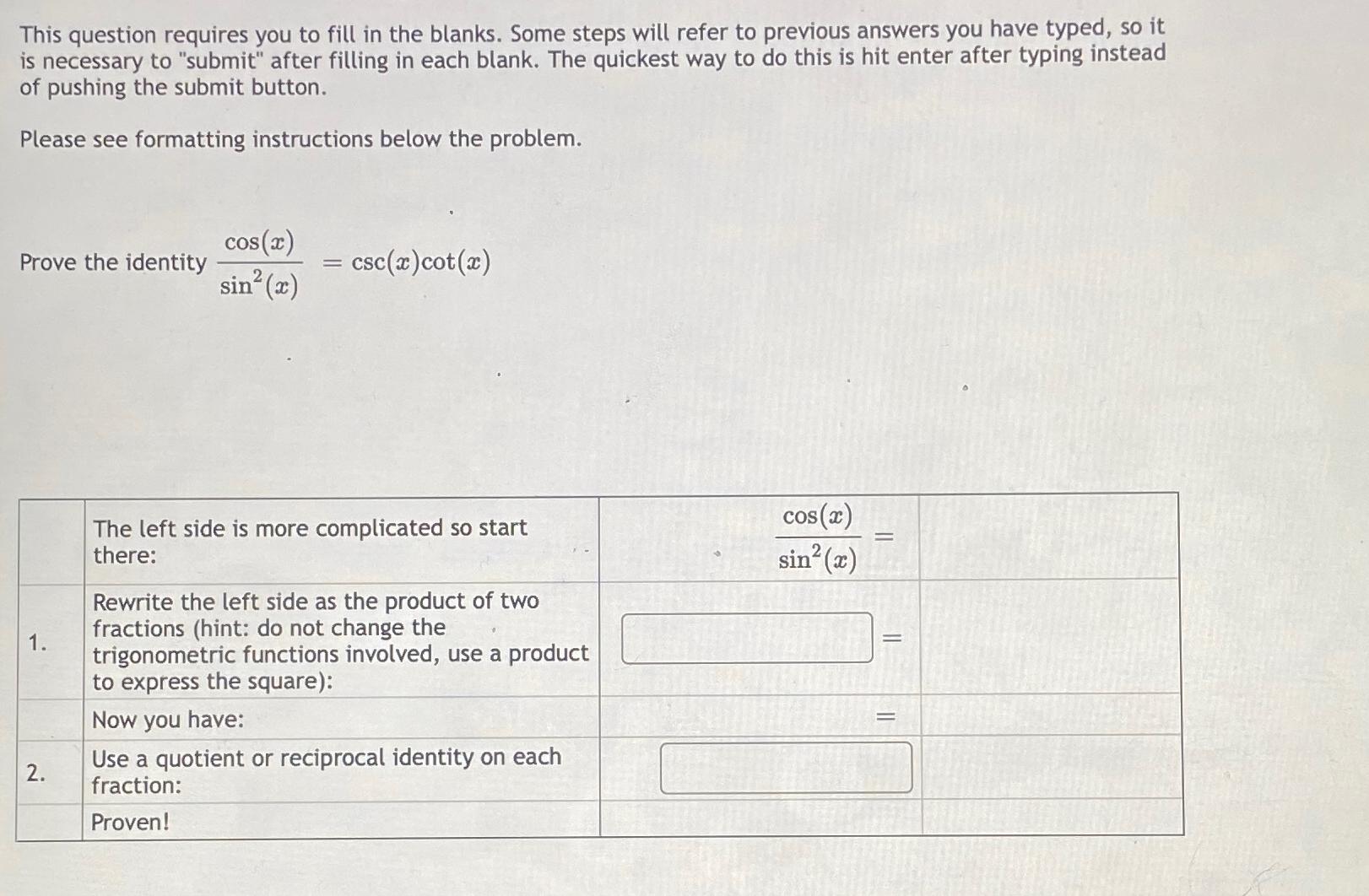 Solved This question requires you to fill in the blanks. | Chegg.com