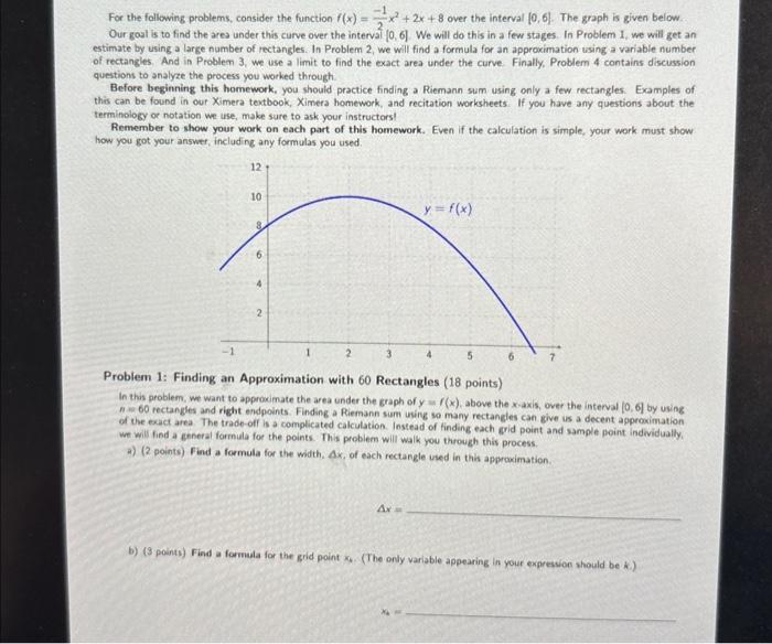 Solved For the following problems, consider the function | Chegg.com
