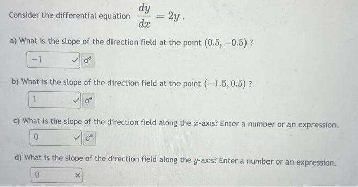 Solved Consider the differential equation dxdy=2y. a) What | Chegg.com