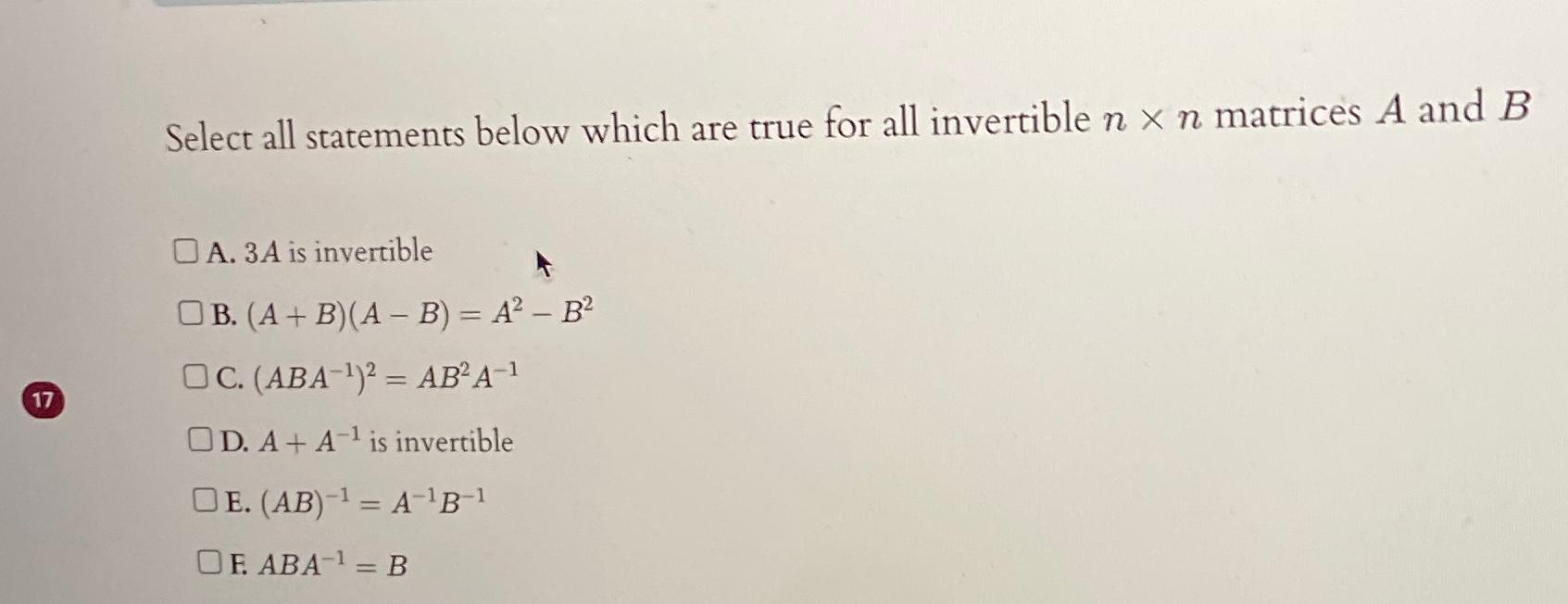 Solved Select all statements below which are true for all | Chegg.com