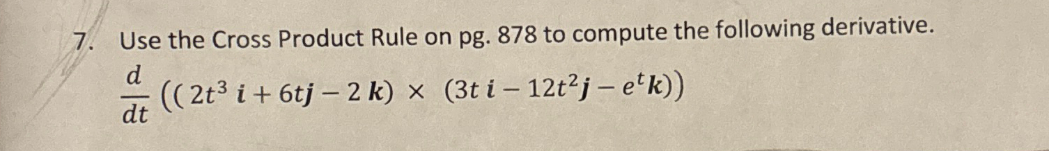 Solved Use the Cross Product Rule to compute the following | Chegg.com