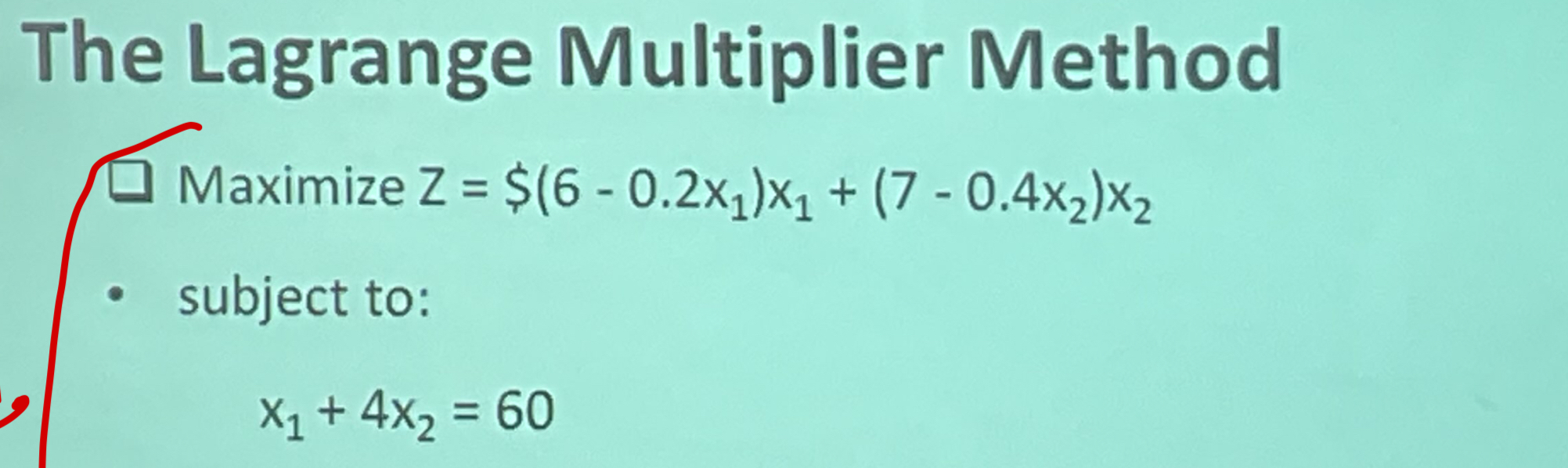 Solved The Lagrange Multiplier MethodMaximize | Chegg.com