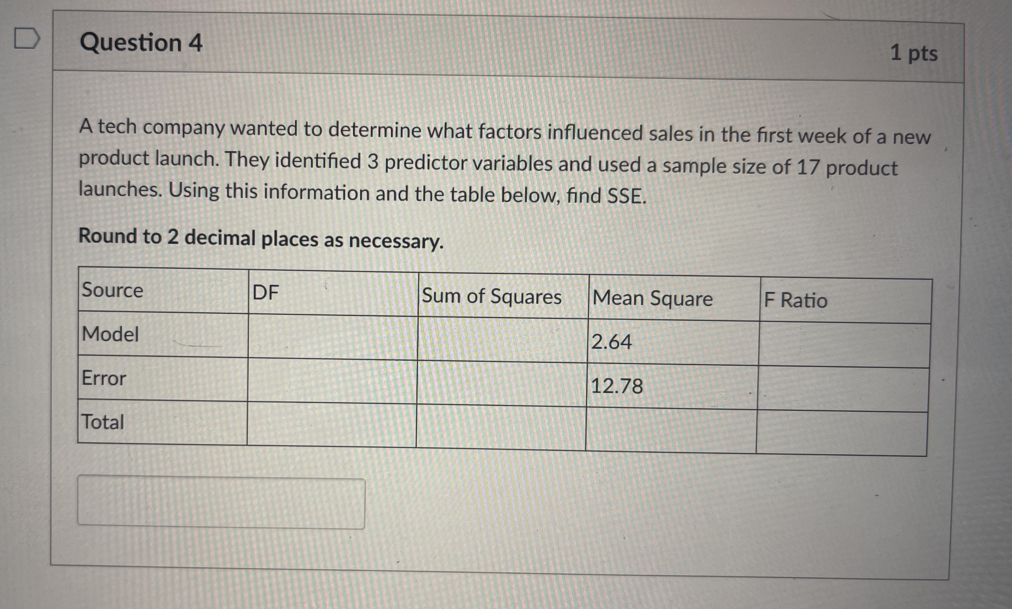 Solved Question 41 ﻿ptsA tech company wanted to determine | Chegg.com