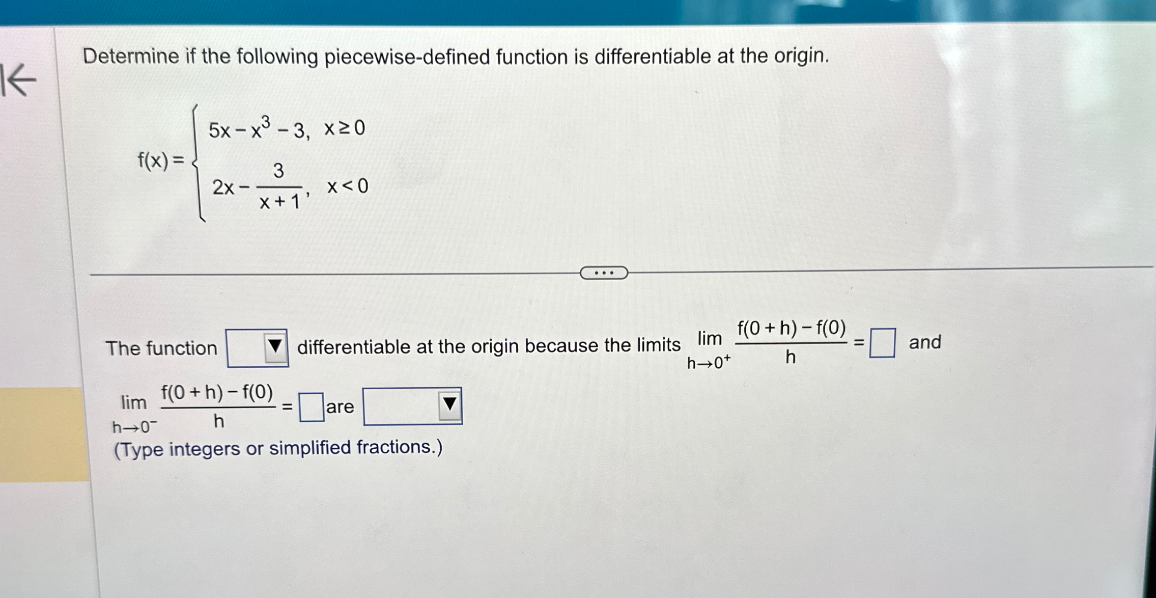 Solved Determine if the following piecewise-defined function | Chegg.com