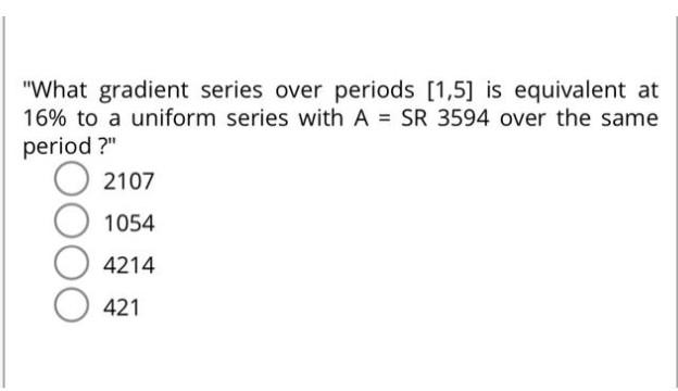 Solved "What gradient series over periods [1,5] is | Chegg.com