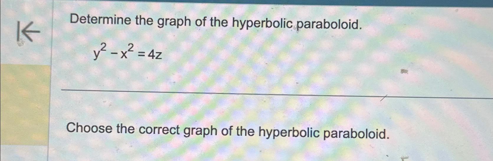 Solved Determine the graph of the hyperbolic | Chegg.com