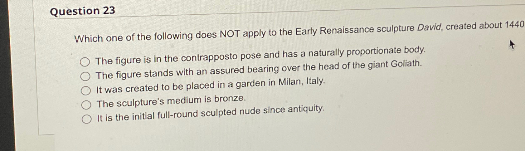 Question 23Which one of the following does NOT apply | Chegg.com
