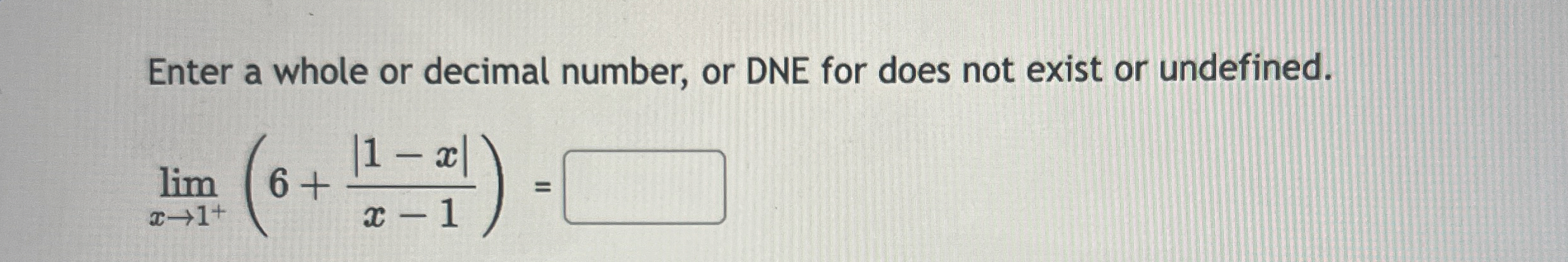 Solved Enter a whole or decimal number, or DNE for does not | Chegg.com