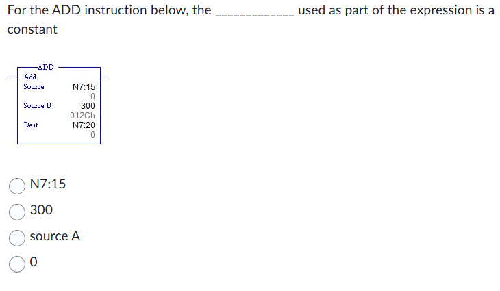 Solved For the ADD instruction below, the used as part of | Chegg.com