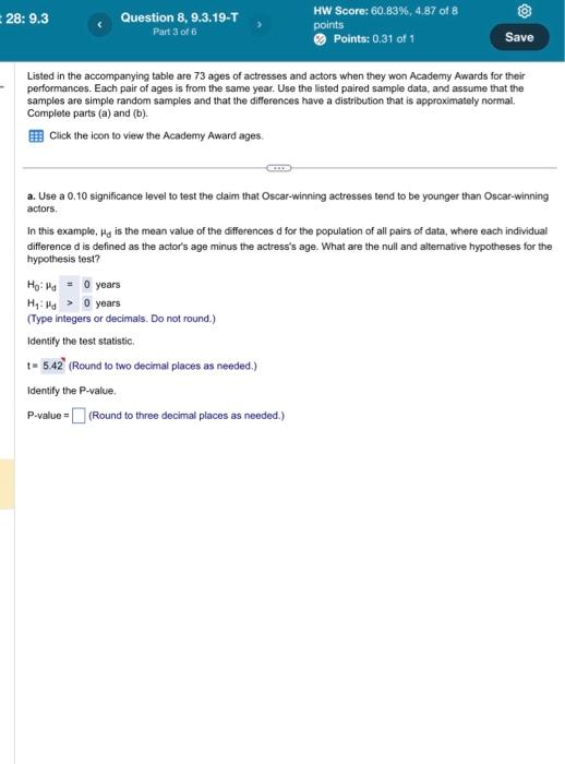 Pleas help me find the test statistics as well as the | Chegg.com