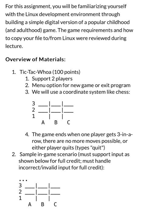 Solved For this assignment, you will be familiarizing | Chegg.com