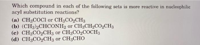 Solved Which compound in each of the following sets is more | Chegg.com