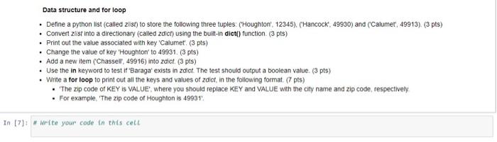 Solved Data structure and for loop - Define a python list | Chegg.com