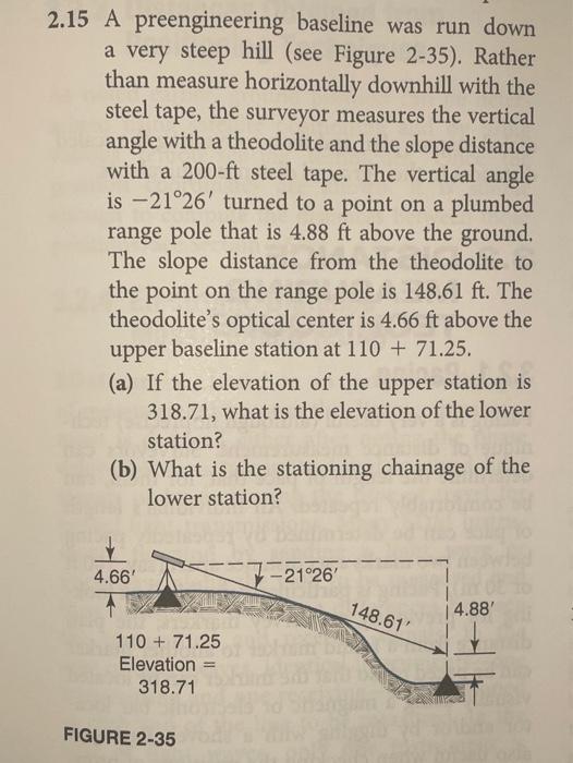 Solved Use Ta 2.8 Reduce the set of differential leveling | Chegg.com