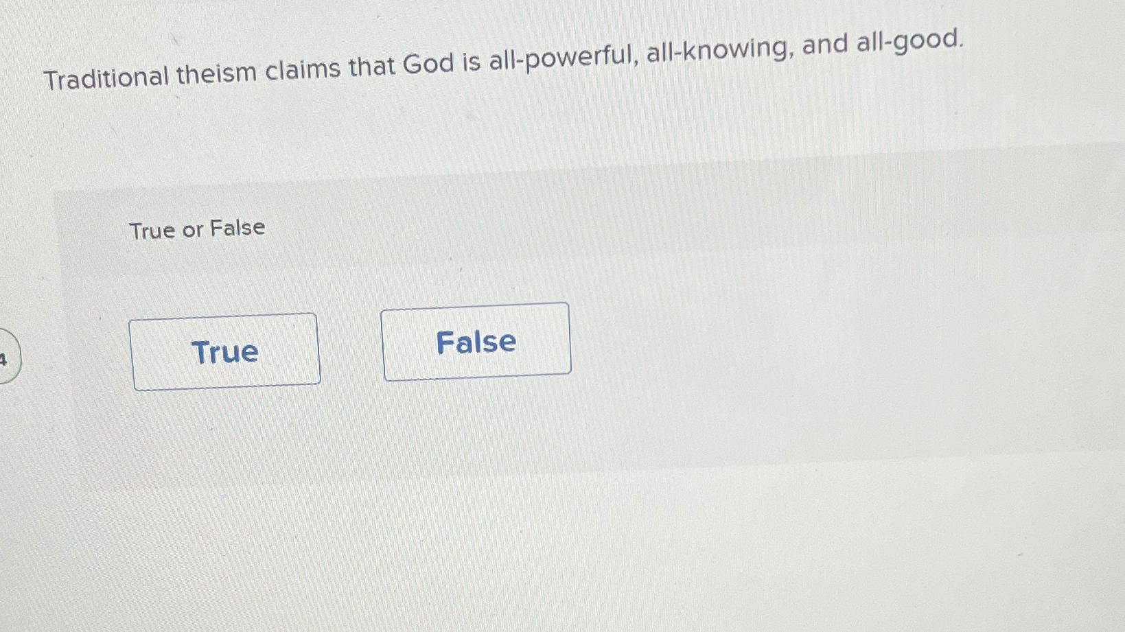 Solved Traditional theism claims that God is all-powerful, | Chegg.com
