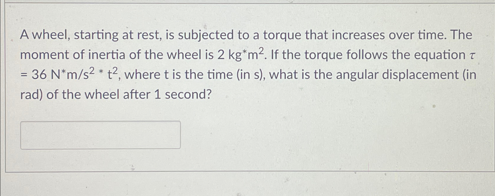 Solved A wheel, starting at rest, is subjected to a torque | Chegg.com