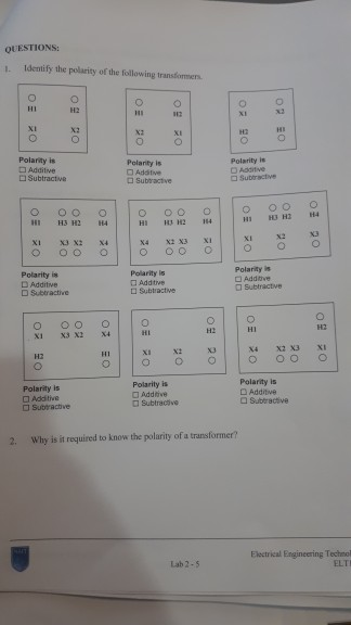 Solved QUESTIONS: 1 Identify the polarity of the following | Chegg.com