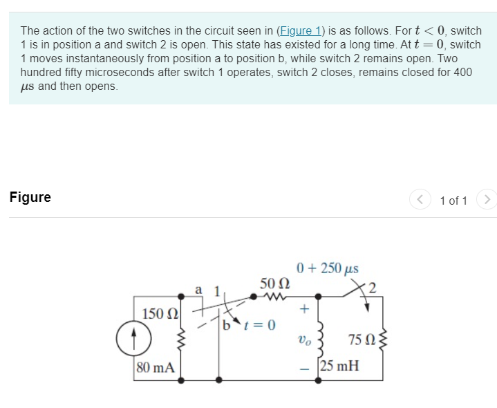 Solved The action of the two switches in the circuit seen in | Chegg.com