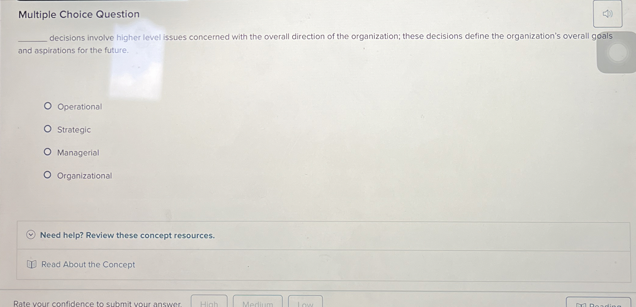 Solved Multiple Choice Question decisions involve higher | Chegg.com