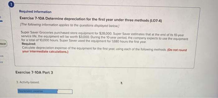 Solved Required information Exercise 7-10A Determine | Chegg.com
