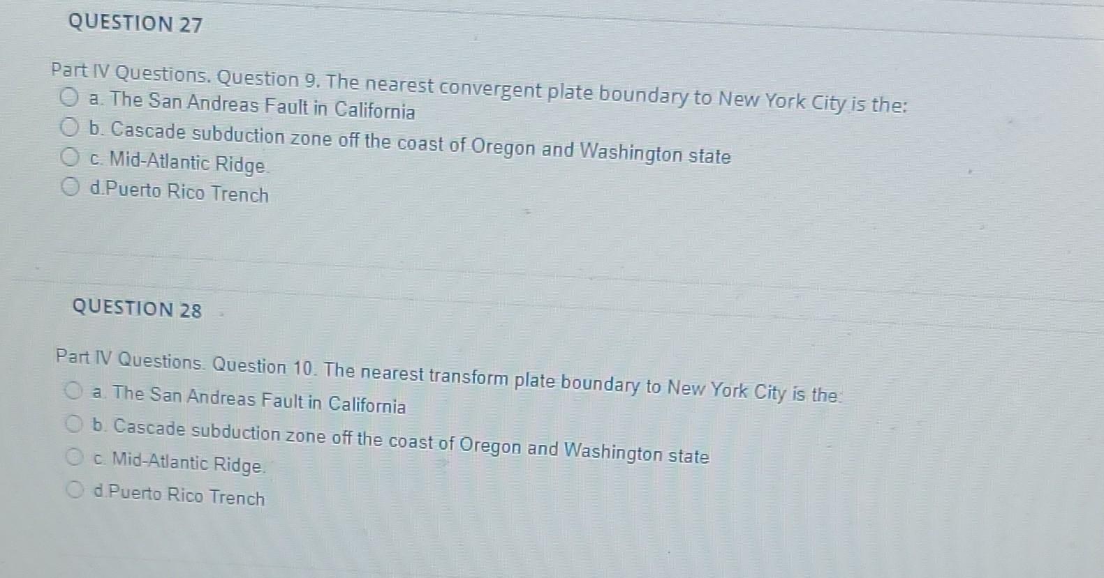 Solved Part III. Plate Boundaries using Google Earth. | Chegg.com
