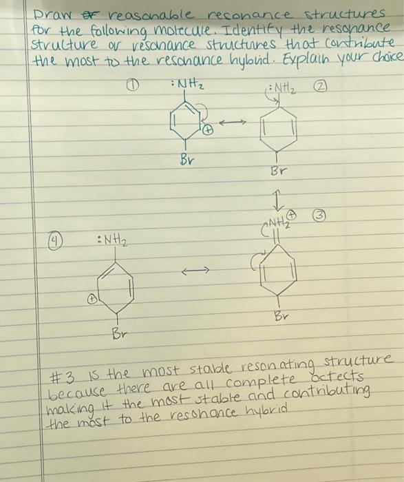 Solved Draw of reasonable resonance structures for the | Chegg.com