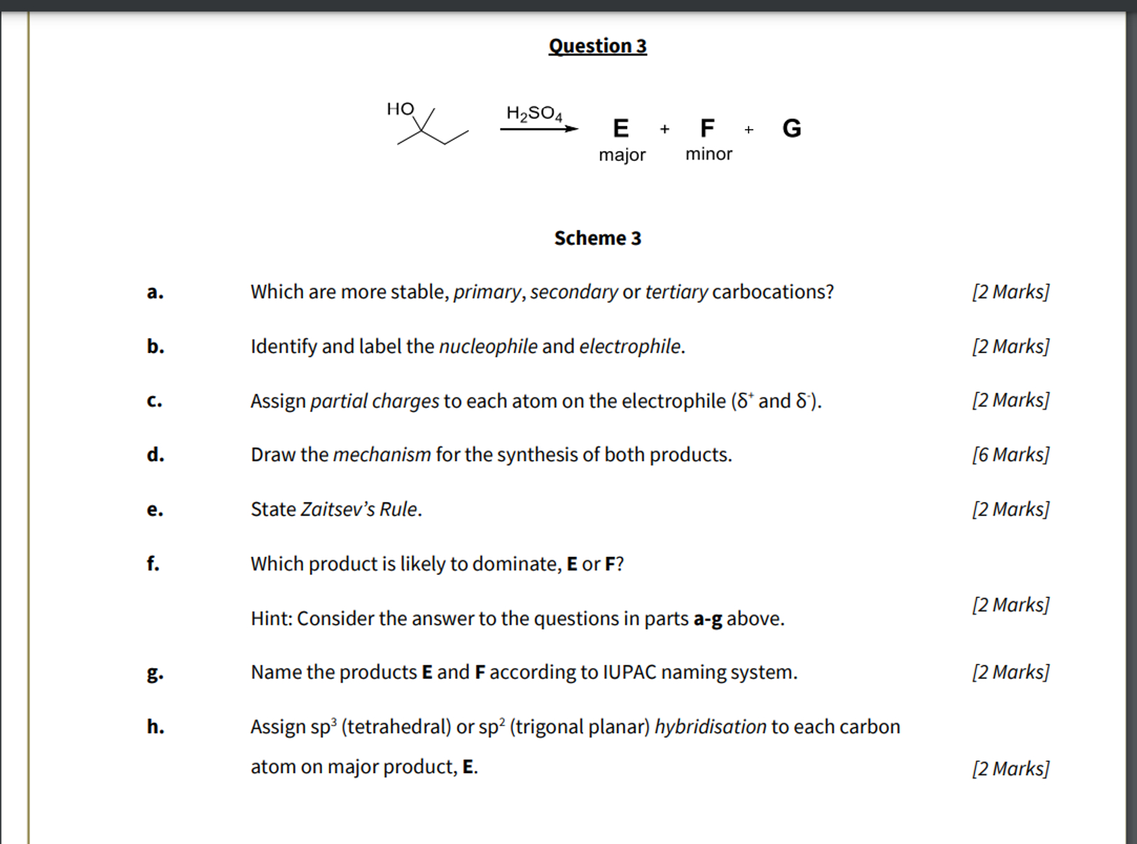 Solved Scheme 3a. ﻿Which are more stable, primary, secondary | Chegg.com