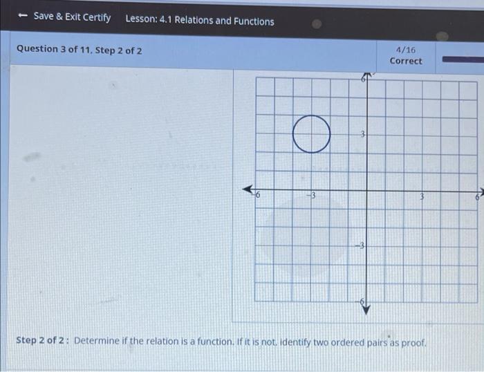 Solved Save & Exit Certify Lesson: 4.1 Relations and | Chegg.com