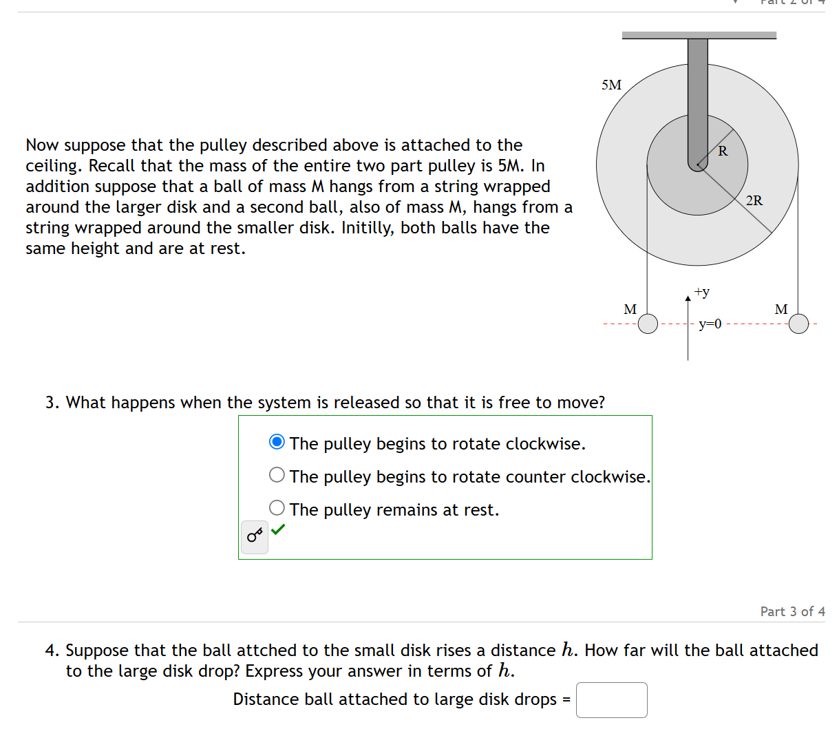 Solved suppose that the ball attached to the small disk | Chegg.com