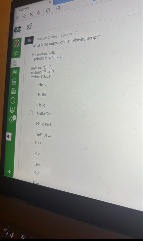 Canvas(1)15Multiple Choice 5 ﻿pointsWhat is the | Chegg.com