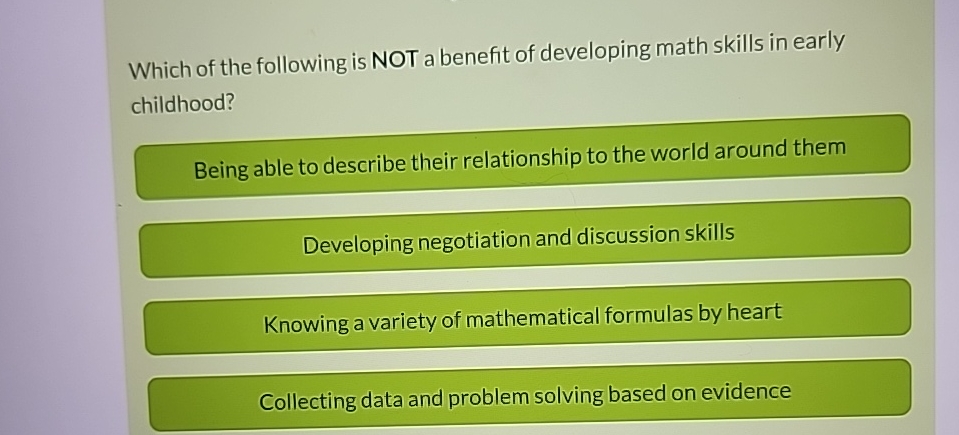 Solved Which of the following is NOT a benefit of developing | Chegg.com