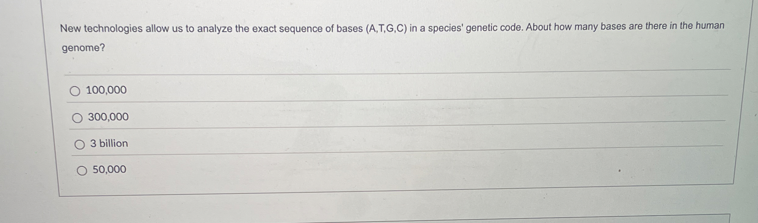 Solved New technologies allow us to analyze the exact | Chegg.com