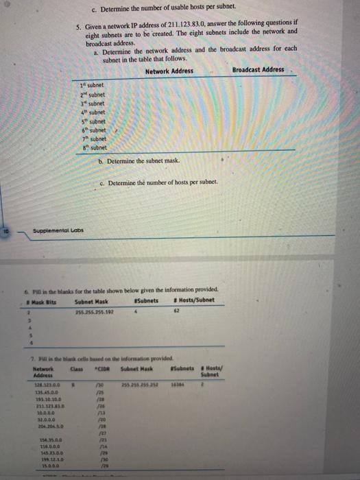 Solved Lab 4 Subnetting Name In This Lab Exercise You Are