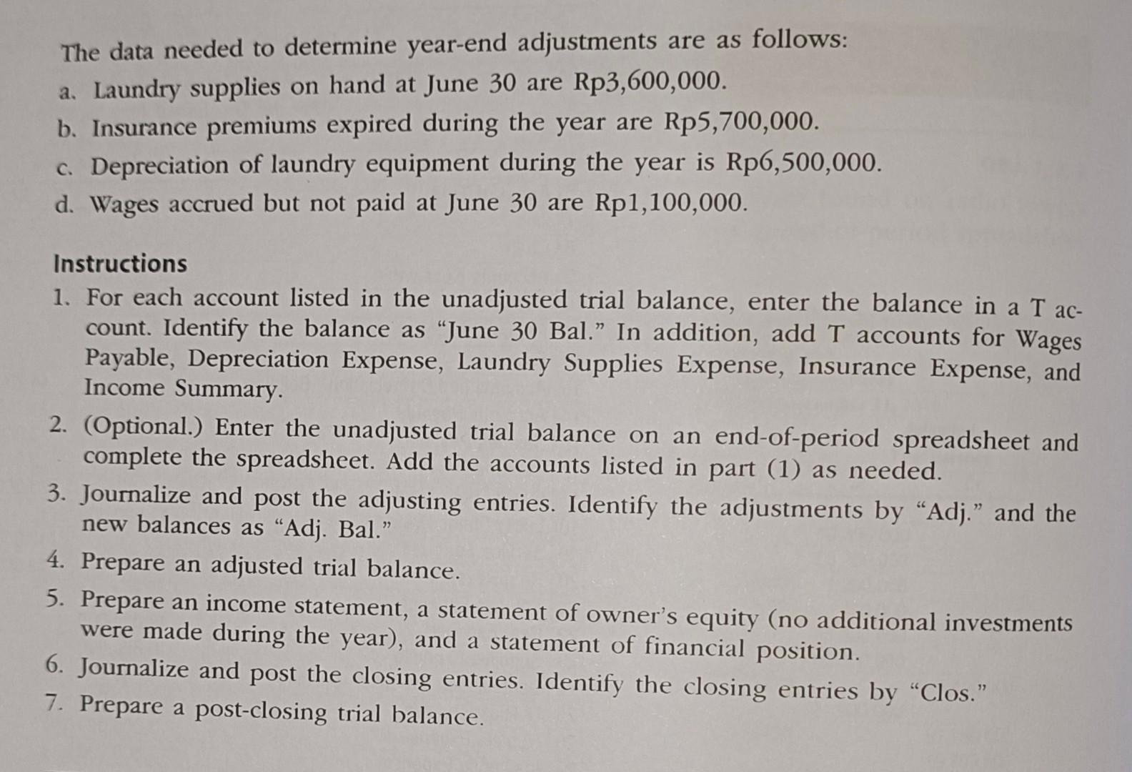 Solved PR 4-3A T accounts, adjusting entries, financial | Chegg.com