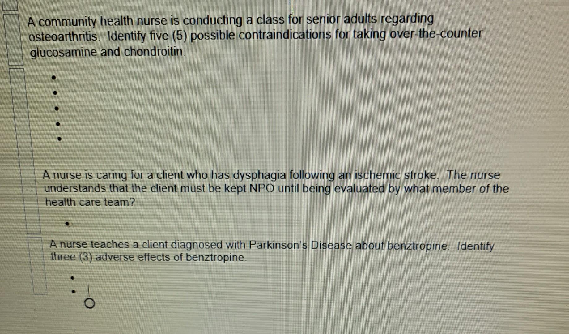 Solved A nurse provides discharge teaching for a client | Chegg.com