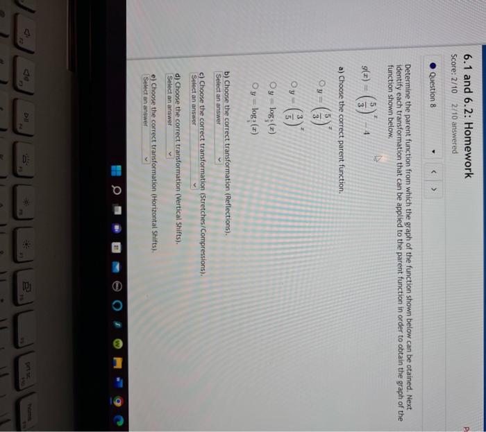 Solved Determine the parent function from which the graph of | Chegg.com