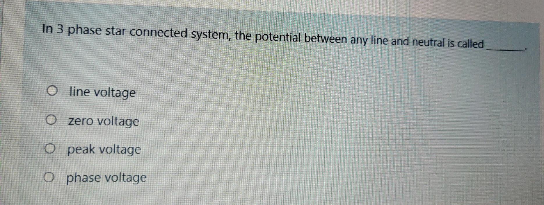 Solved In three phase star connected system, the potential | Chegg.com