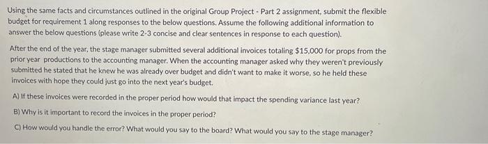 Solved based off the information in the first 2 photos. I | Chegg.com