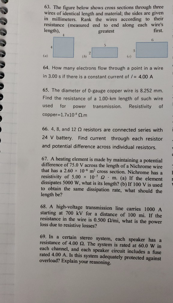 Solved 63. The figure below shows cross sections through | Chegg.com