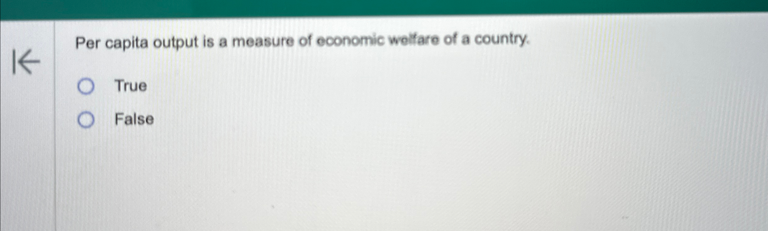 Solved Per capita output is a measure of economic wolfare of | Chegg.com