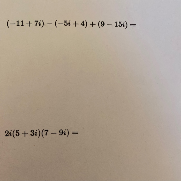 Solved Rewrite the following imaginary numbers, using i: (b) | Chegg.com