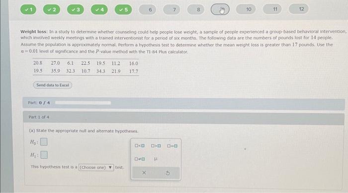Solved Weight loss: In a study to determine whether | Chegg.com