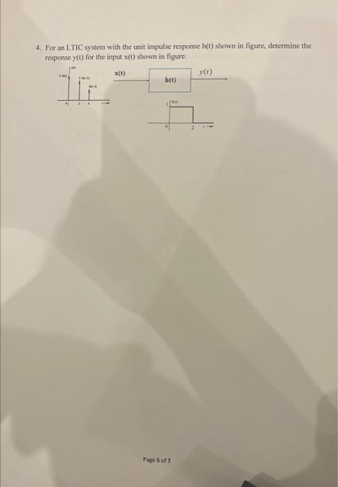 4. For an LTIC system with the unit impulse response | Chegg.com