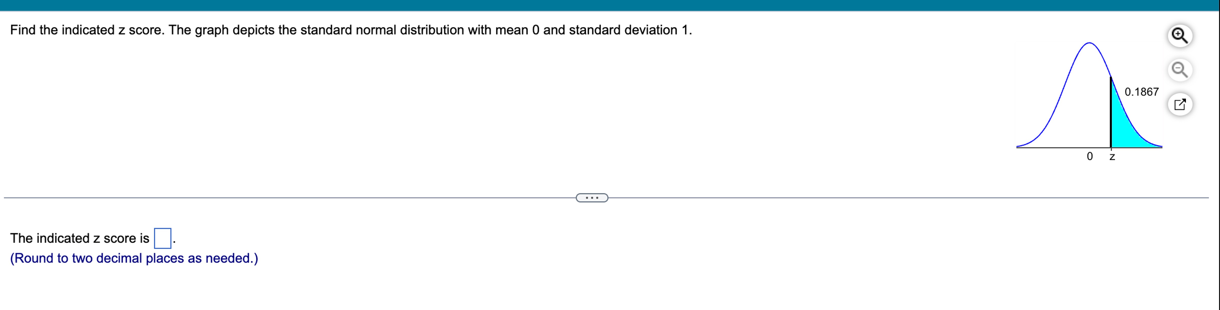 Solved Find the indicated z ﻿score. The graph depicts the | Chegg.com