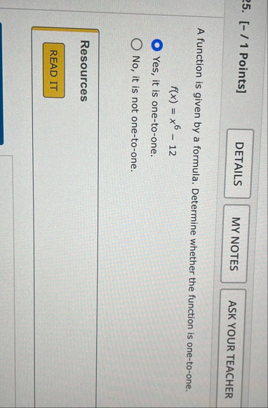 Solved [- / 1 ﻿Points]A function is given by a formula. | Chegg.com