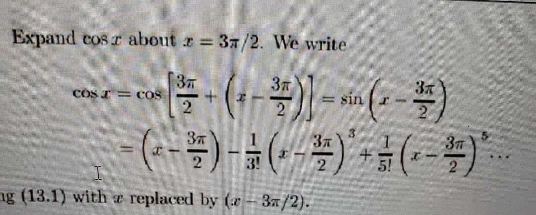 Solved Expand cost about 2 = 37/2. We write COS I = COS -[*+ | Chegg.com