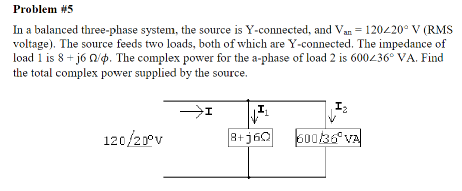Solved Problem #5In a balanced three-phase system, the | Chegg.com