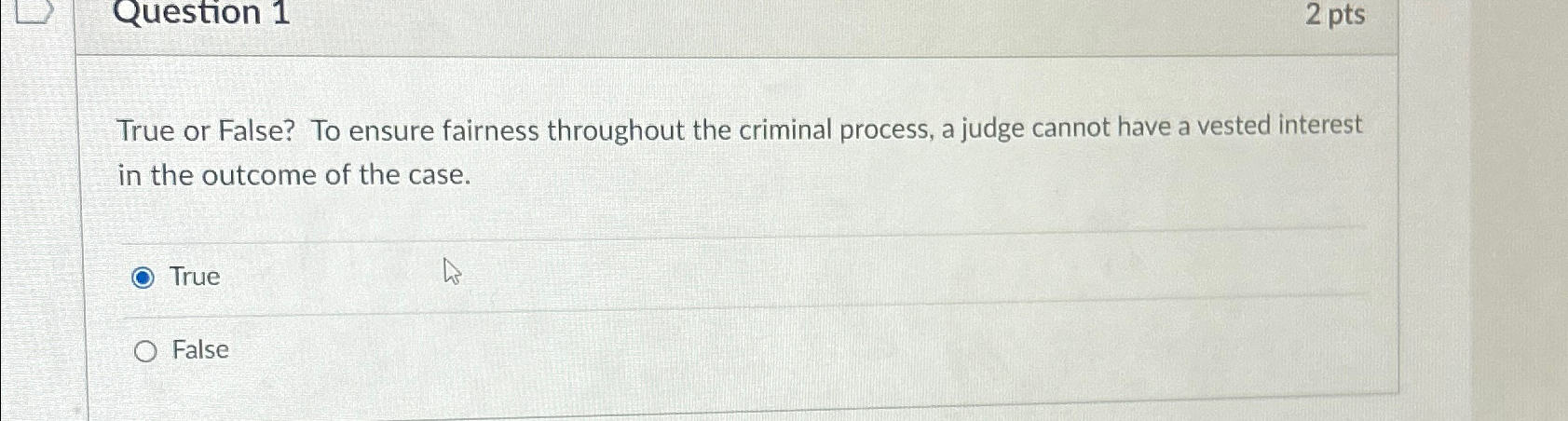 Solved Question 12 ﻿ptsTrue or False? To ensure fairness | Chegg.com