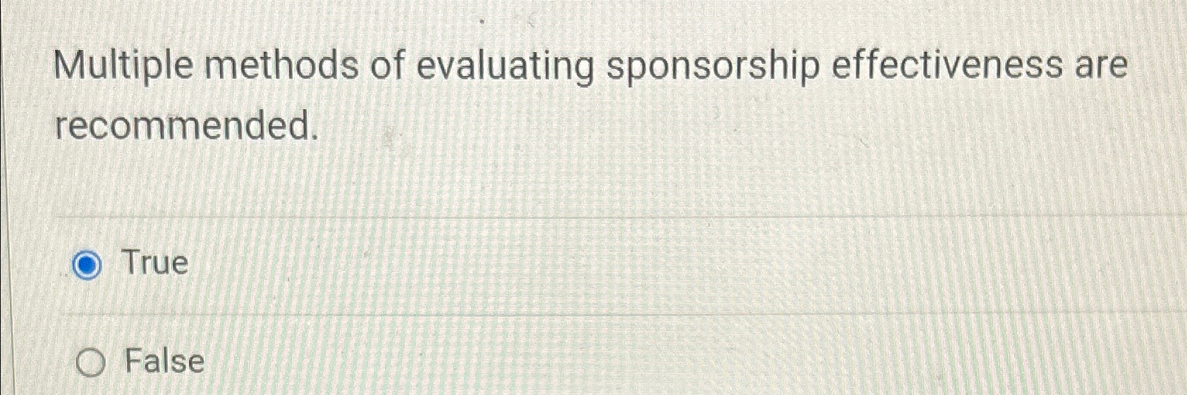 Solved Multiple methods of evaluating sponsorship | Chegg.com