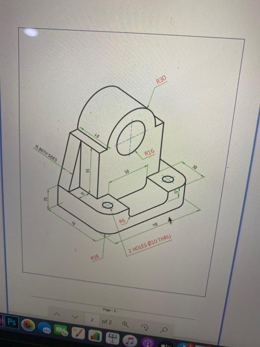 R30 LO 5 BOTH SIDES R16 30 50 0 R6 110 2 HOLES 10 | Chegg.com